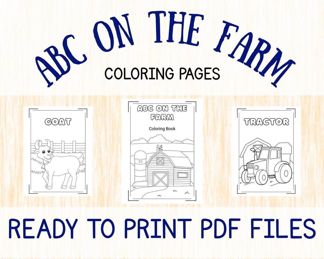 Farm ABC Coloring Pages | Printable Alphabet Activity for Kids | Farm ...