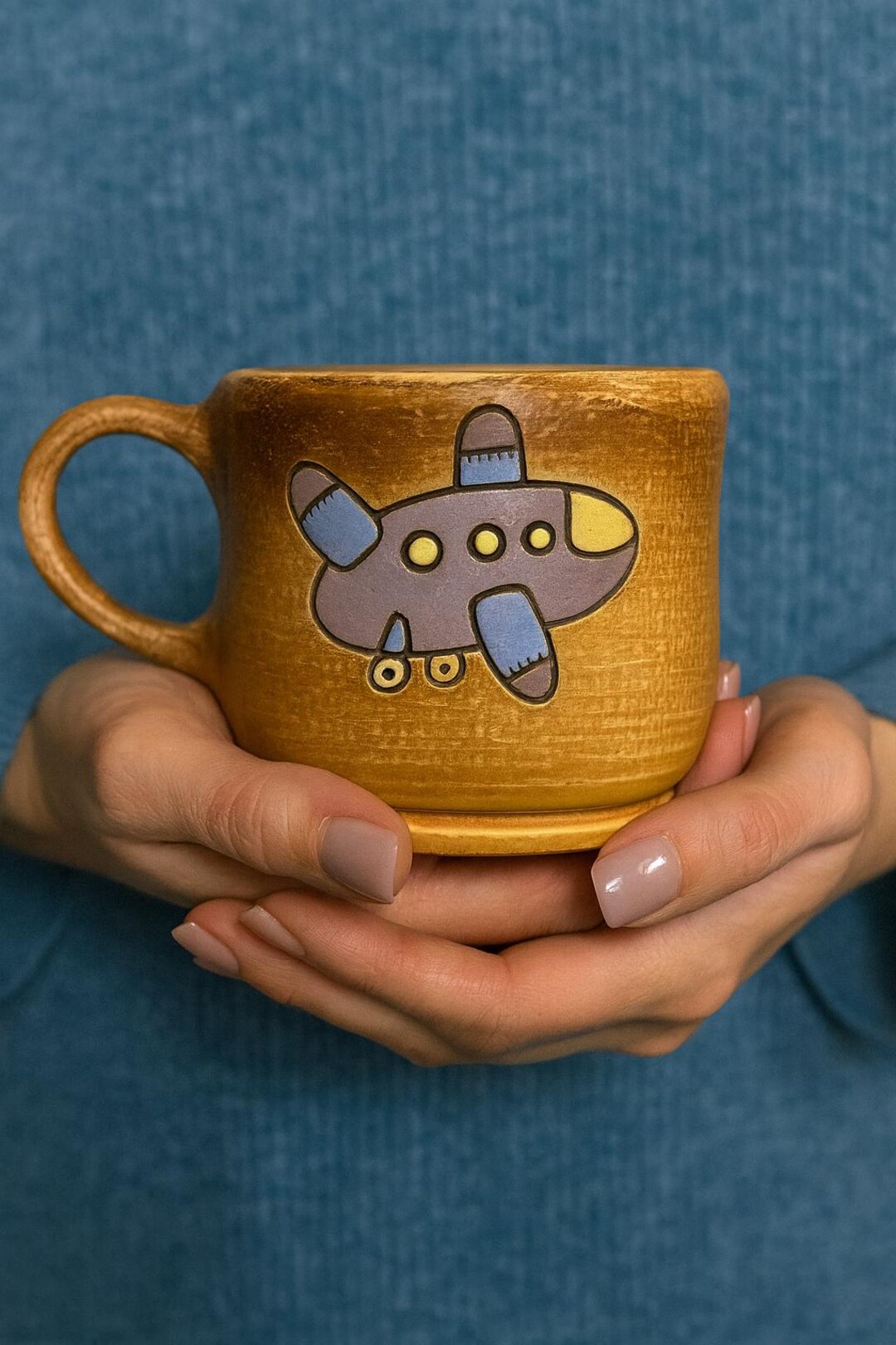 Handmade Ceramic Airplane Mug for Kids, 200ml, Christmas Gift - Etsy