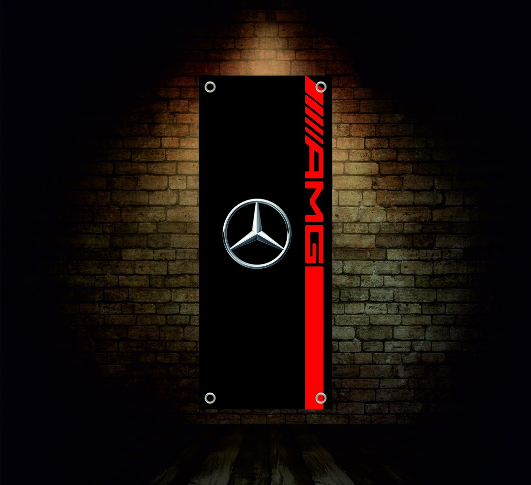 Mercedes Logo Vinyl Banner - Garage, Office, Showroom Decor - Etsy ...