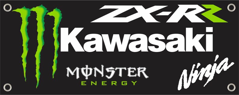 Kawasaki Logo Vinyl Banner - Garage, Office, Showroom Decor - Etsy