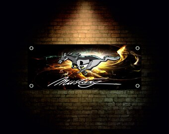 Ford Mustang Logo Vinyl Banner - Garage, Office, Showroom Decor - Etsy