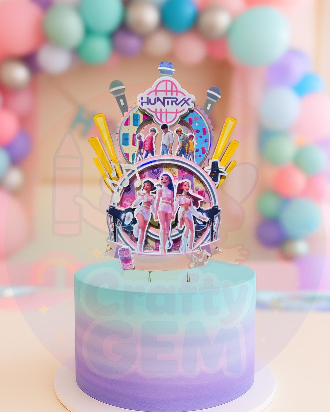 Kpop Demon Hunters Cake Topper, Huntrix Kpop Birthday Toppers, Huntrix ...