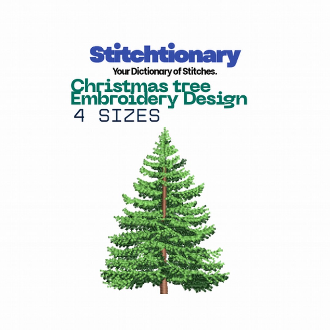 Christmas Tree Embroidery Design | Festive Holiday Decor (PES, DST, EXP ...