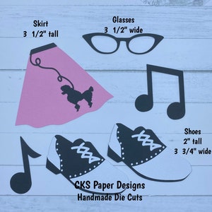 Handmade Paper Die Cut POODLE SKIRT Sock Hop Scrapbook Page ...