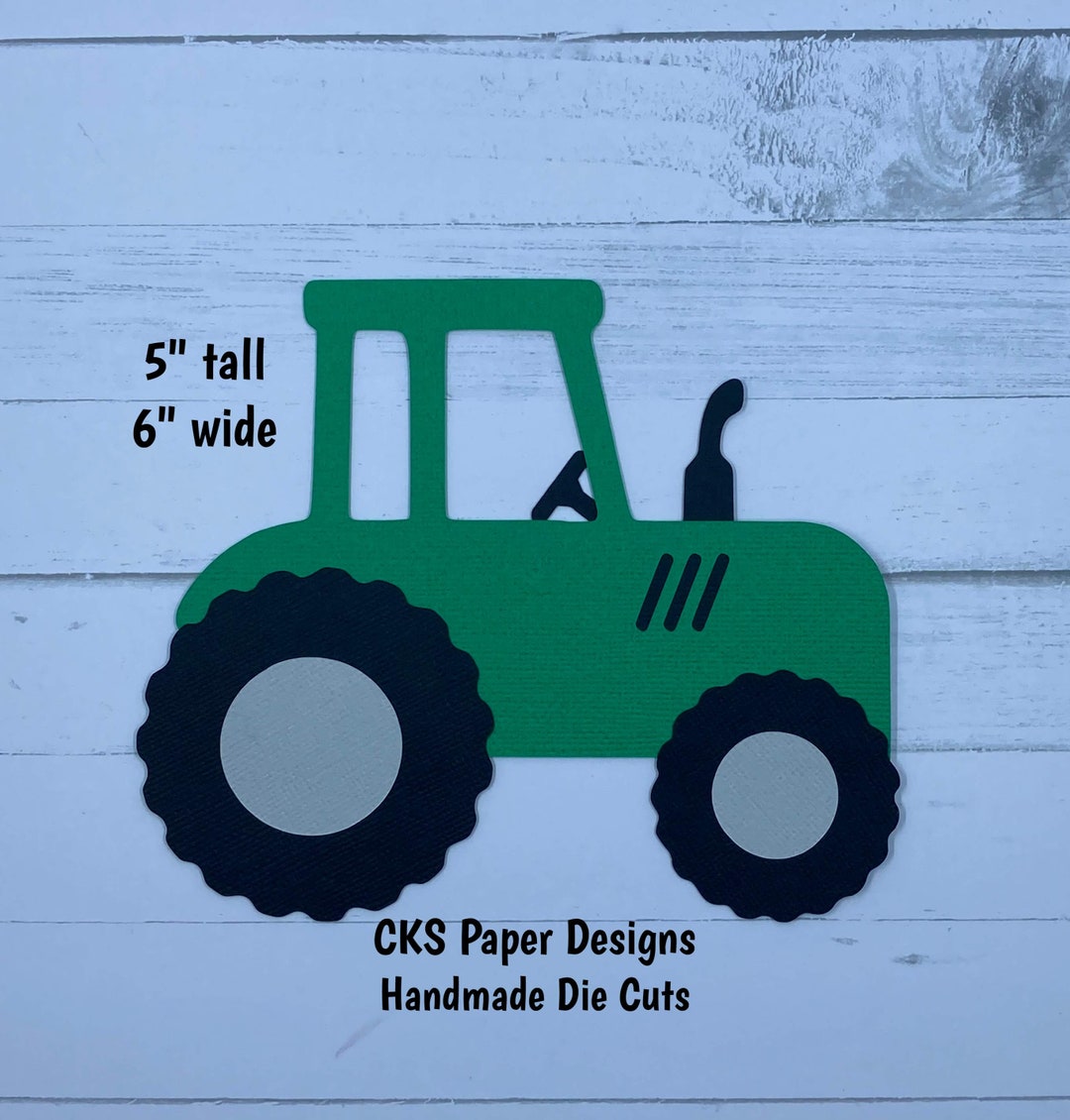 Handmade Paper Die Cut TRACTOR 2 Farm Paper Piecing Scrapbook ...
