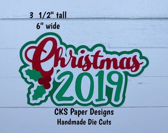 Christmas Family Fun Die Cut Title Paper Piece for Scrapbook Pages SSFF ...