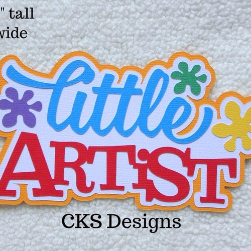 Little Artist Die Cut Title Boy Girl Family Scrapbook Page - Etsy