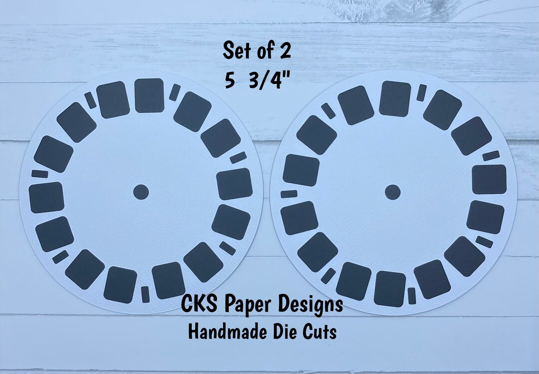 Handmade Paper Die Cut VIEWMASTER REEL LARGE Scrapbook Page Embellishment Cks Paper Designs - Etsy