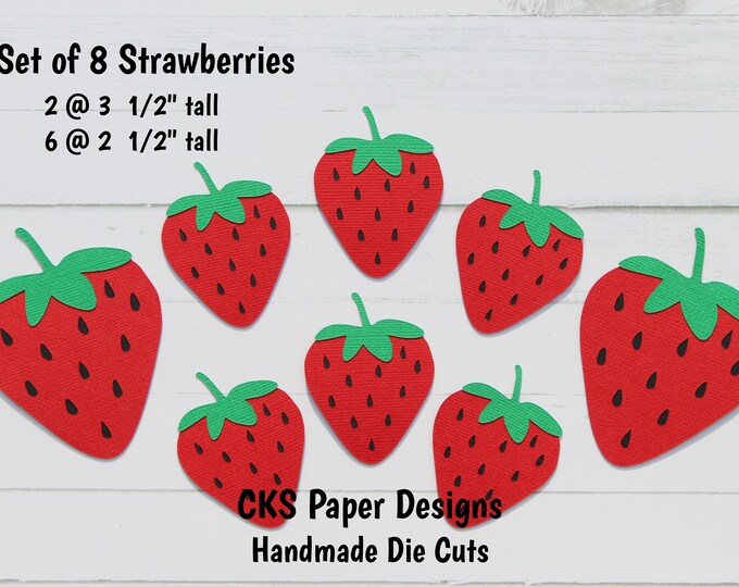 Strawberry Confetti Strawberry Cut Outs Strawberry Die Cuts Strawberry ...