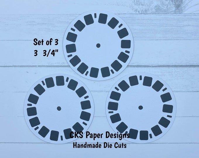 Handmade Paper Die Cut VIEWMASTER REEL SMALL Scrapbook Page ...
