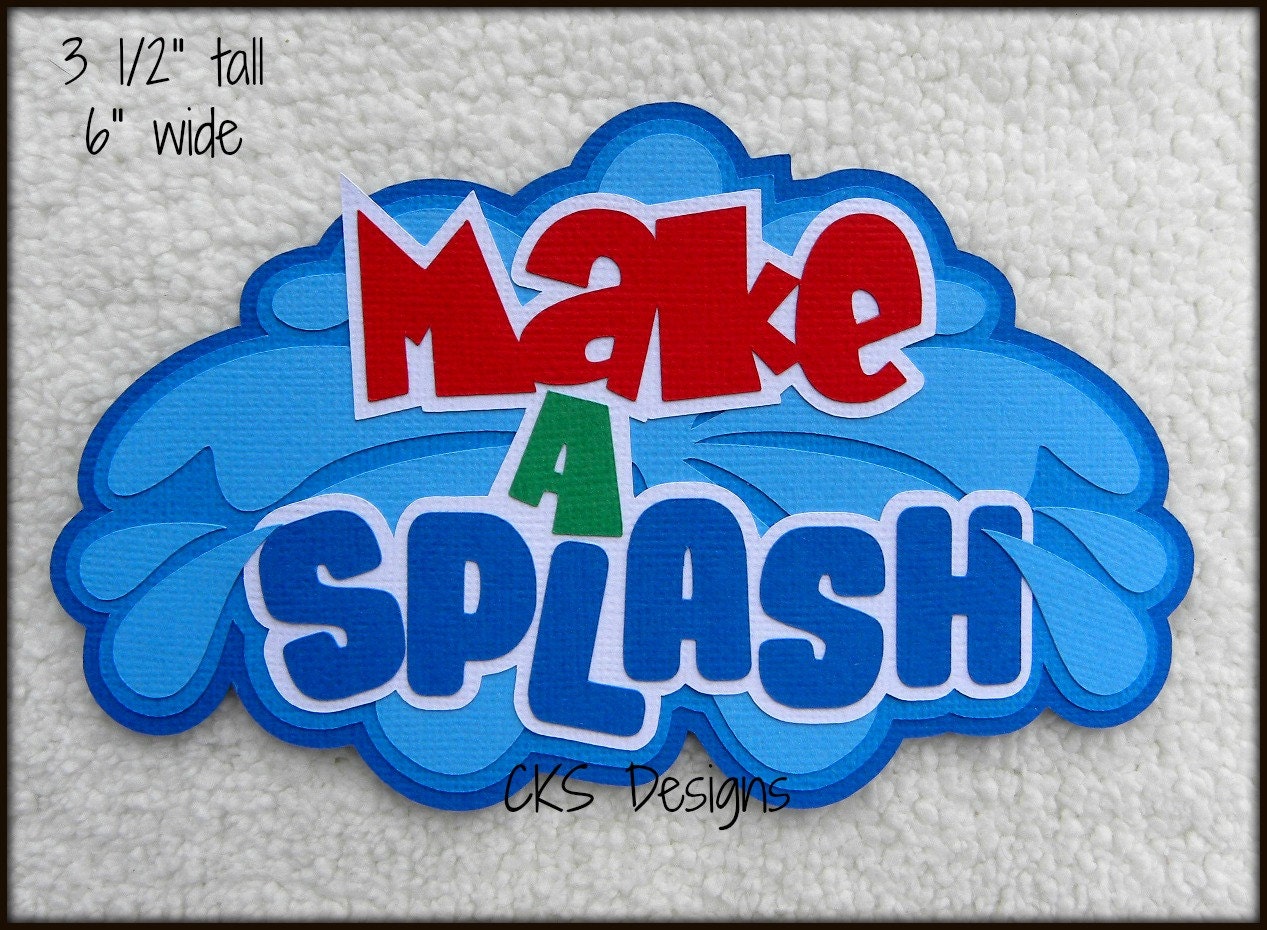 Paper Craft Supplies & Tools Handmade Die Cut WATER PARK SET Splash Pad ...