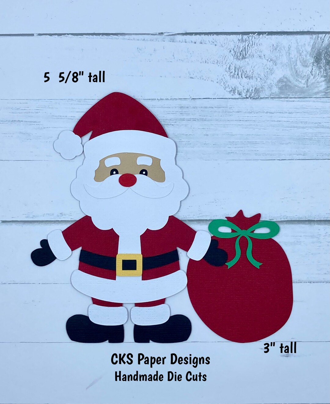 Handmade Paper Die Cut CHRISTMAS SANTA CLAUS (style 2) Paper Piecing ...