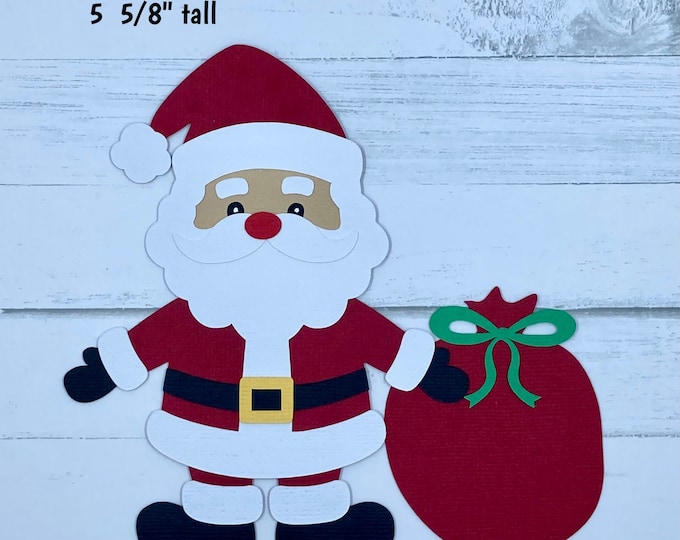 Handmade Paper Die Cut CHRISTMAS SANTA CLAUS (style 2) Paper Piecing ...