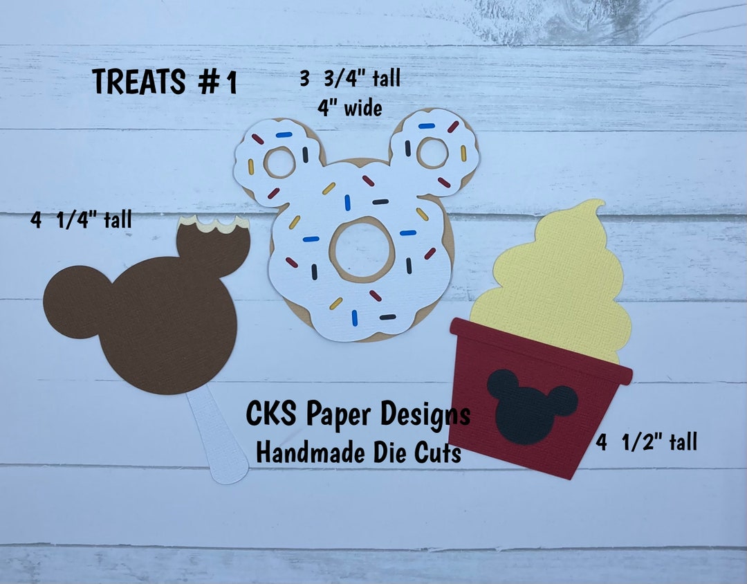 Handmade Paper Die Cut DISNEY TREATS 1 Desserts Paper Piecing ...