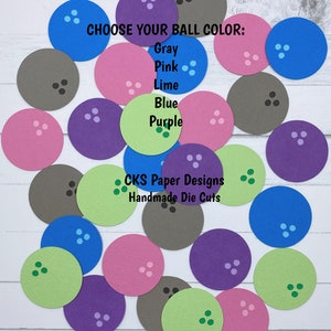 Handmade Paper Die Cut BOWLING SET Ball & Pins Scrapbook Page ...