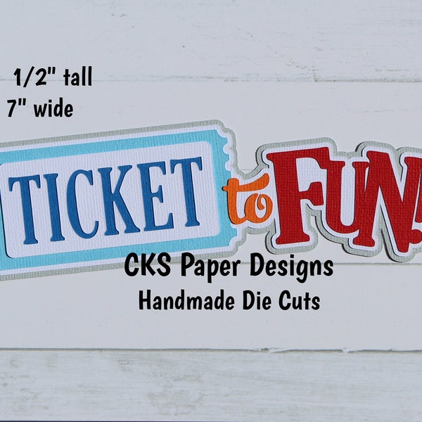 Carnival Ticket Die Cut - Etsy