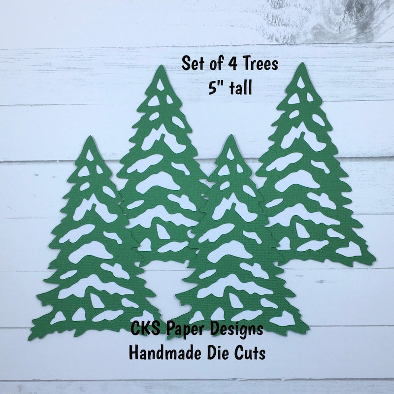 Die Cut Christmas Trees Lot - Etsy