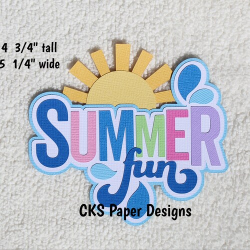 FUN BEACH DAY Title Summer Girl Boy Paper Piecing 3D Die Cut - Etsy