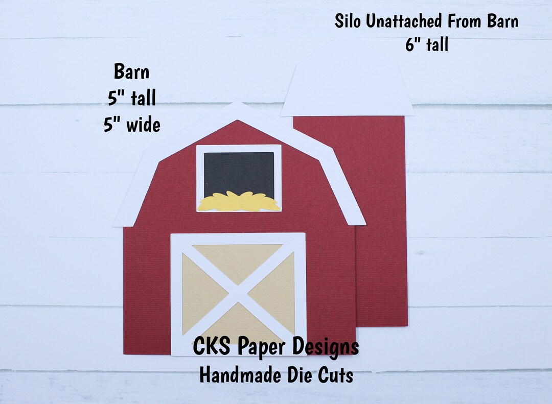 Handmade Paper Die Cut Farm BARN & SILO Paper Piecing - Etsy