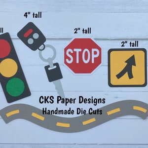 Handmade Paper Die Cut NEW DRIVER SET Road Trip Scrapbook Page ...