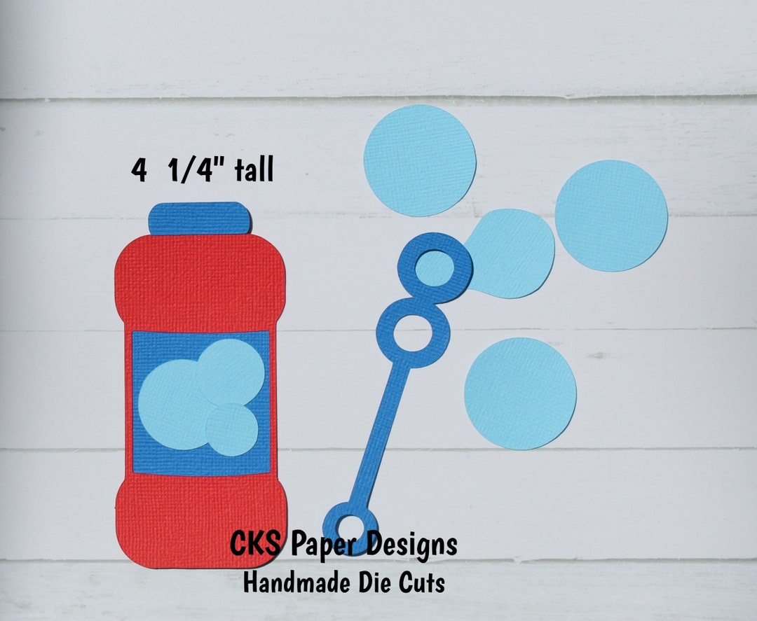 Handmade Paper Die Cut BUBBLES Paper Piecing Embellishment for ...