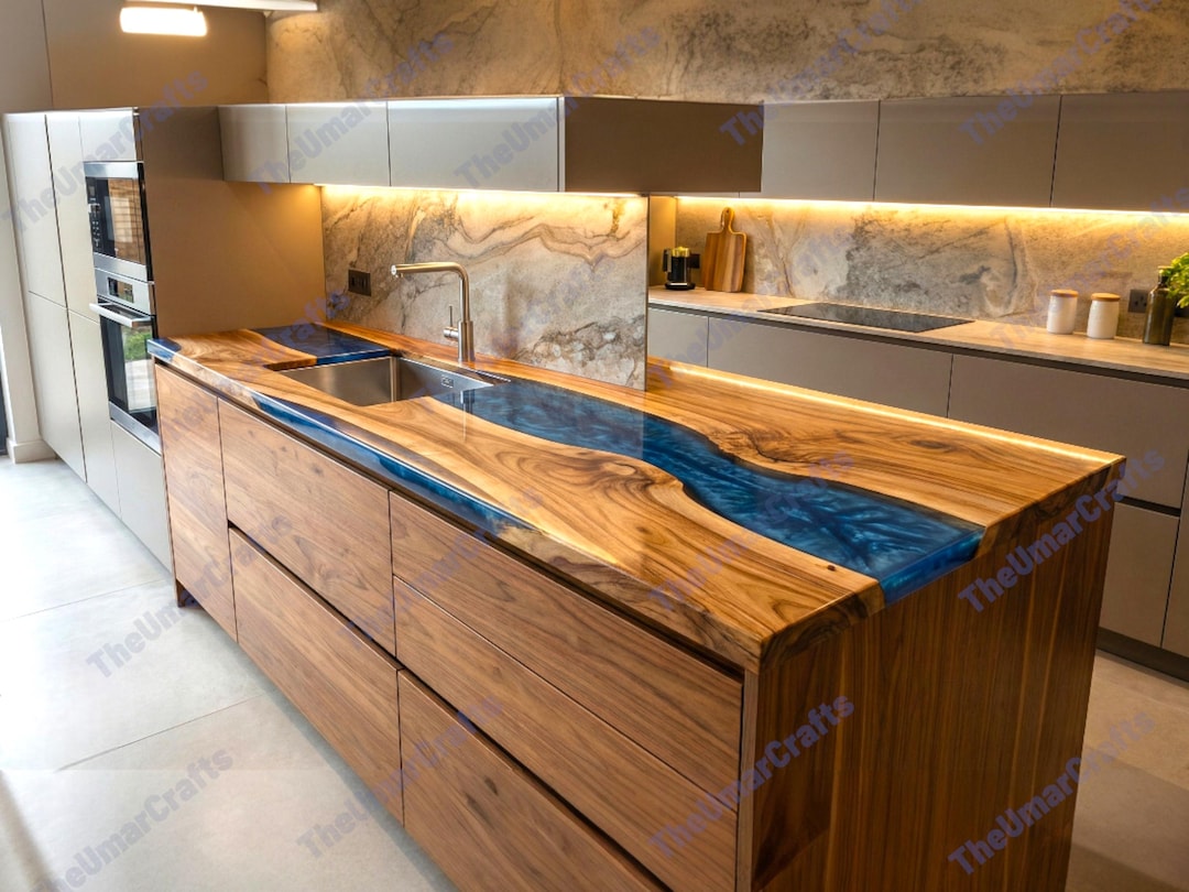 Custom Epoxy Resin Kitchen Countertop - Etsy