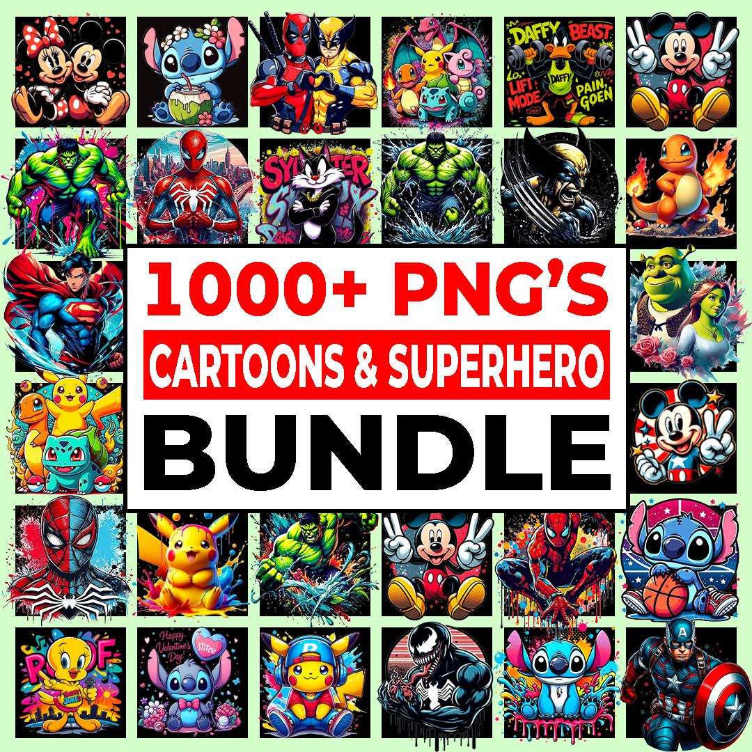 1000+ Funny Cartoon Bundle Png, Cartoon Characters, Retro Png Files, T ...