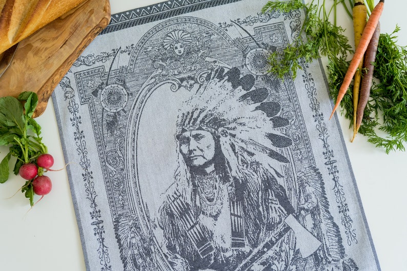 Native American Jacquard Tea Towel Luxury Woven Cotton Towels - Etsy