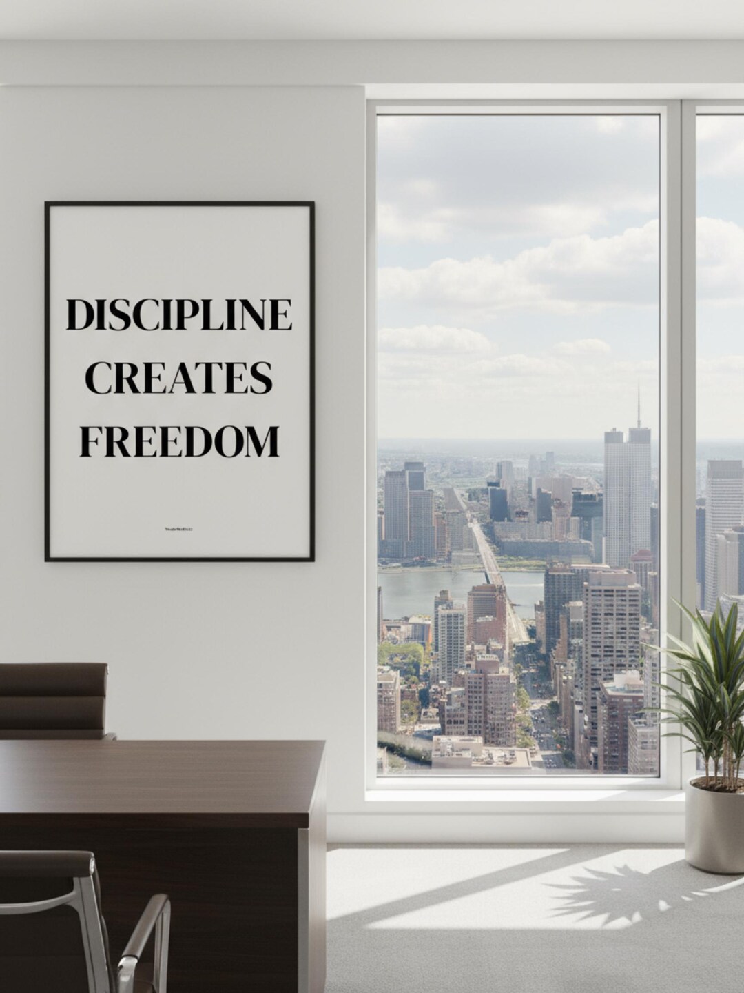 Discipline Creates Freedom Poster | Motivational Wall Art | Minimalist ...