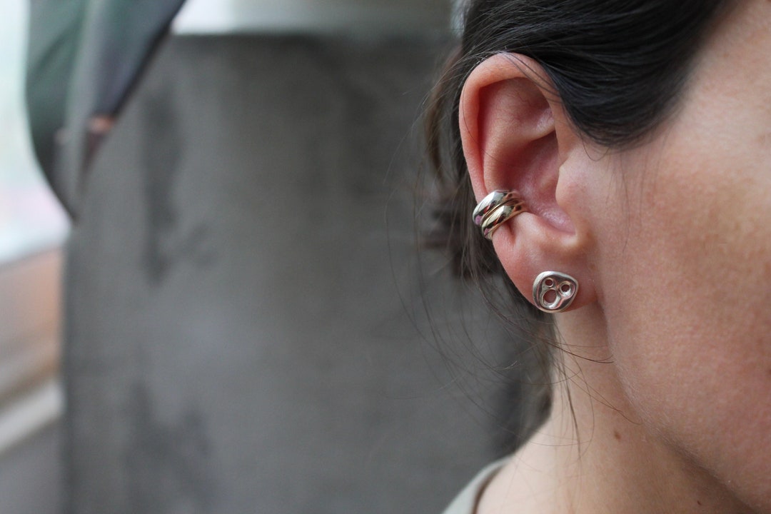 Mercury Minimal Ear Cuff / No Piercing / Unisex Earrings / Chunky Cuff ...