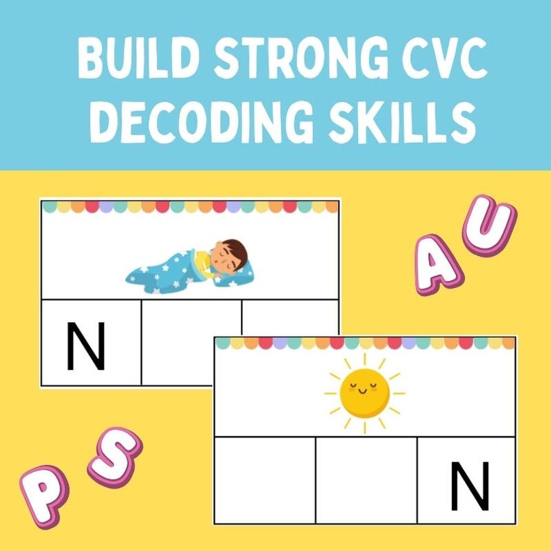 Printable CVC Words Activity | +300 Phonics Blending Cards | Missing ...