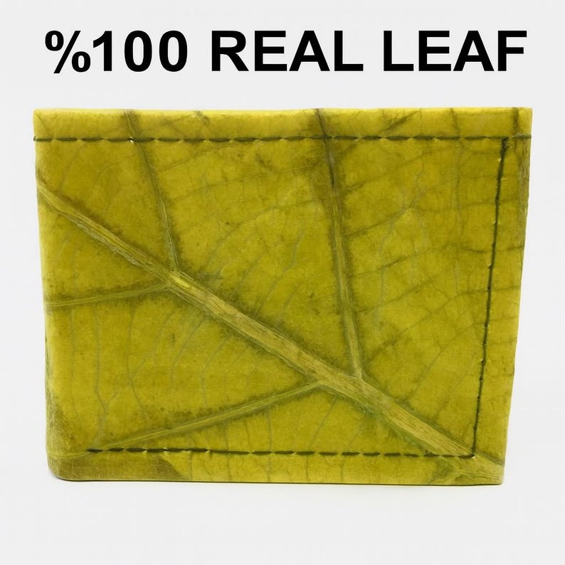 Handmade Genuine Leaf Wallet Unisex Women Men Red Orange Green - Etsy