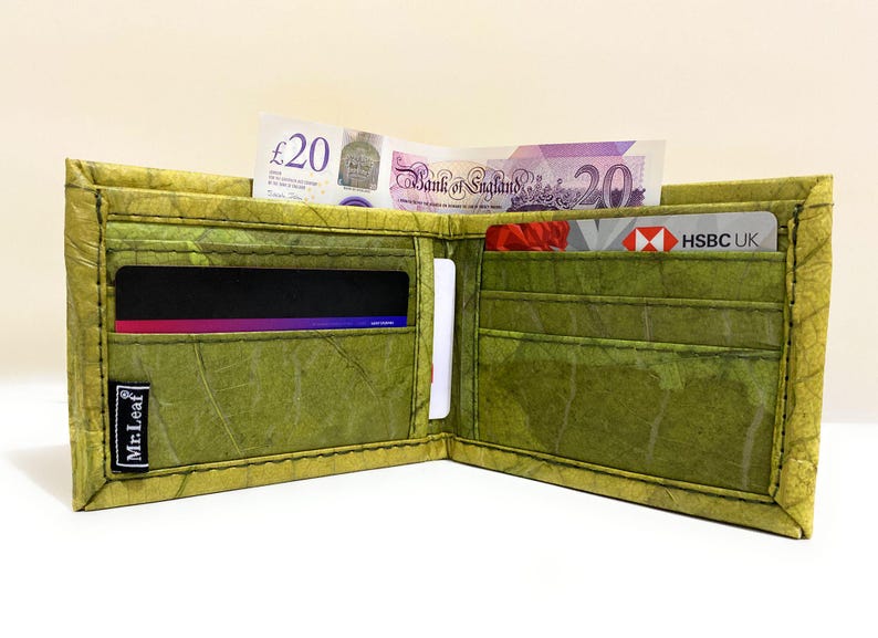 Handmade Genuine Leaf Wallet Unisex Women Men Red Orange Green - Etsy