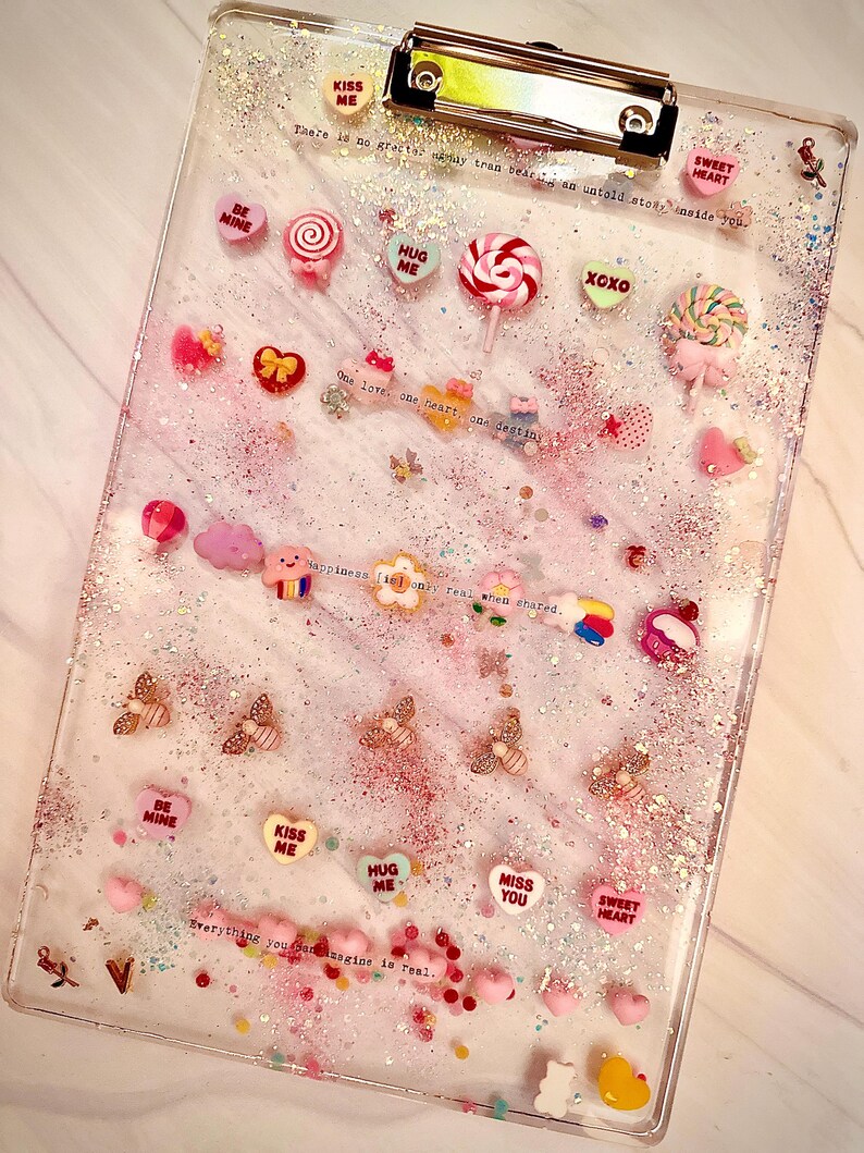 Conversation Heart Resin Clipboard | Candy, Gummy Bears, Cupcakes, Love ...