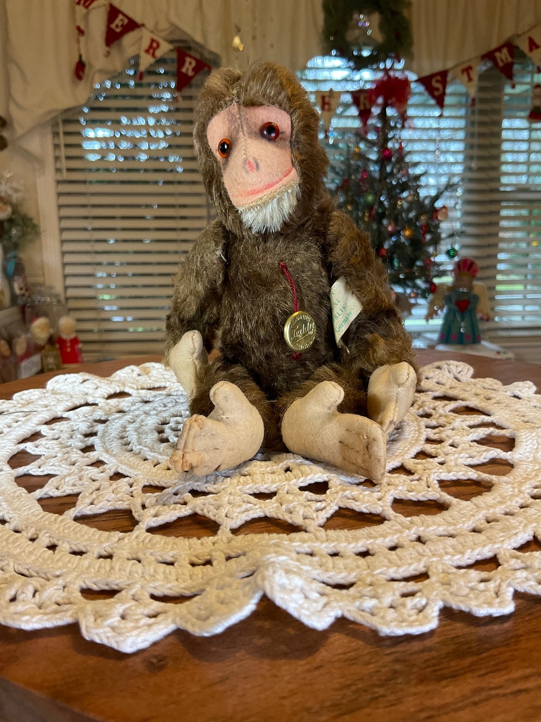 Oringinal Hermann Teddy Monkey With Gold Seal, Collecting Vintage ...