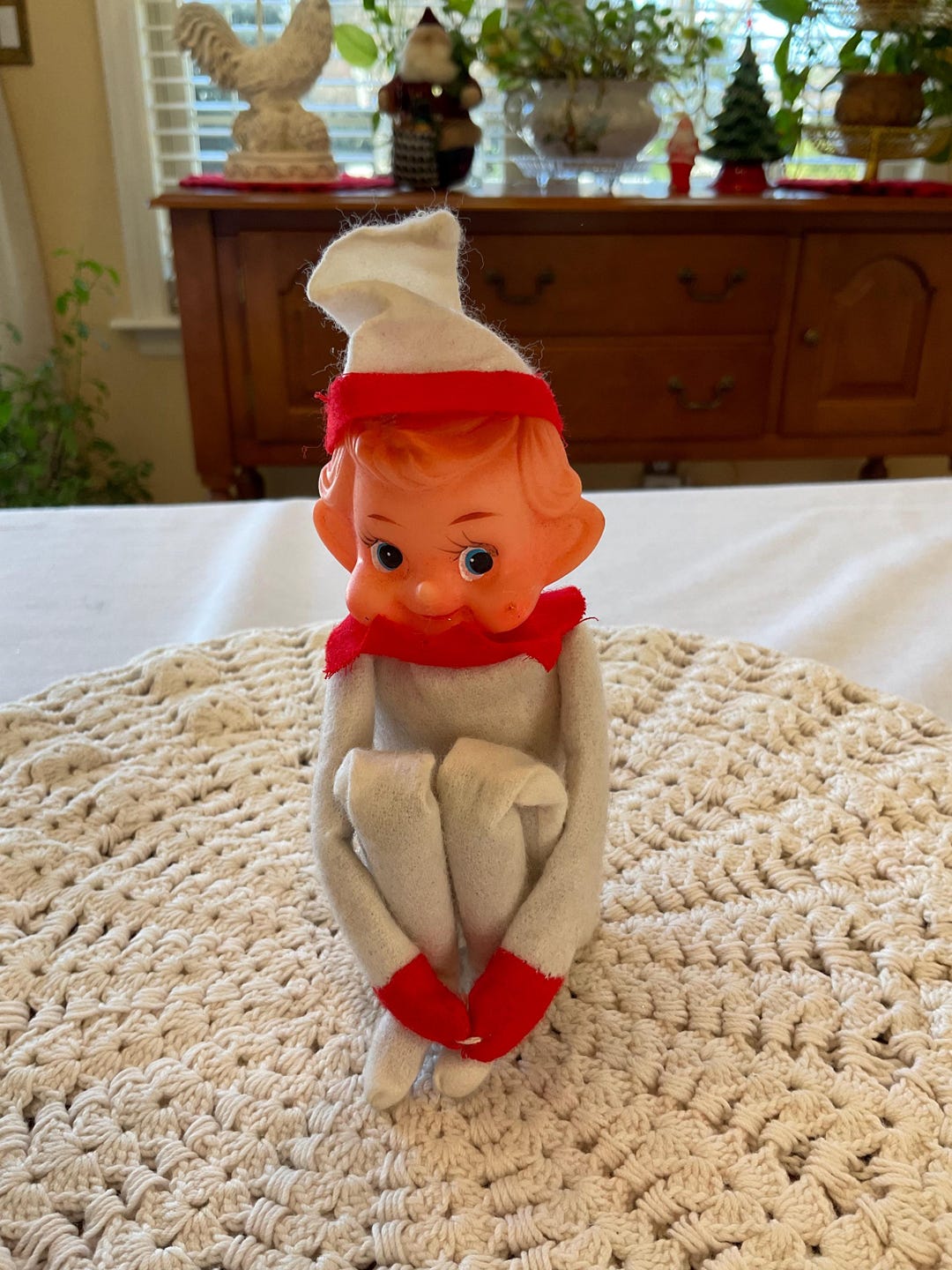 Vintage Japan Christmas Elf Knee Hugger, Collecting Vintage Christmas ...