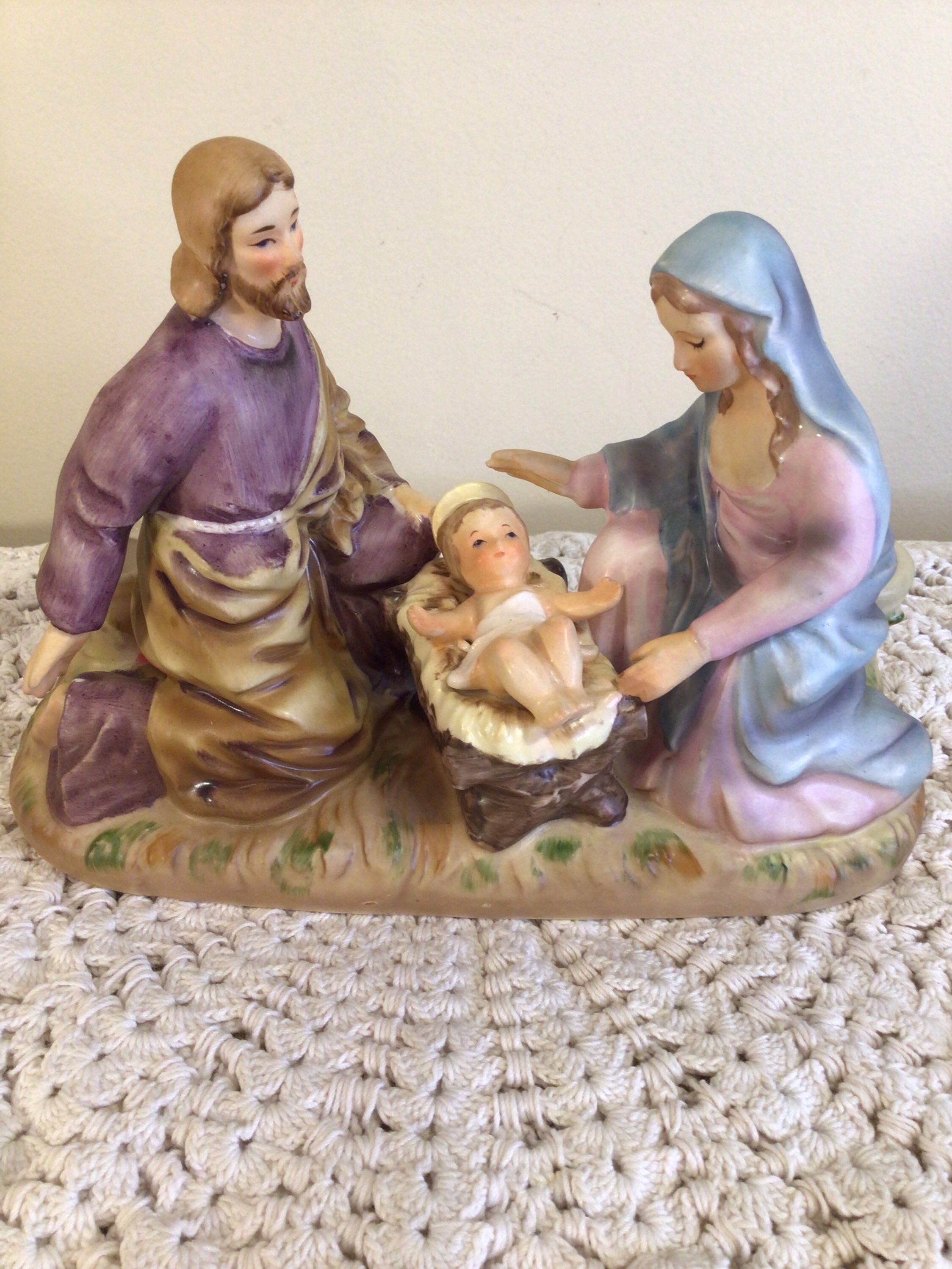 Vintage Beautiful Lefton Joseph Mary and Joseph Nativity - Etsy Canada
