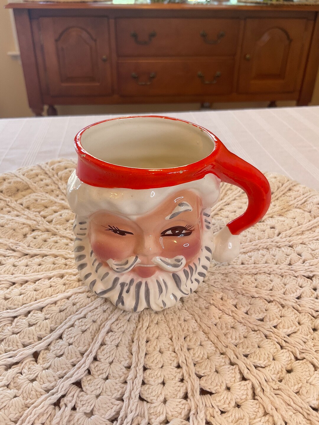 Vintage Napco Santa Face Mug: 1950s Christmas Collector's Piece - Etsy