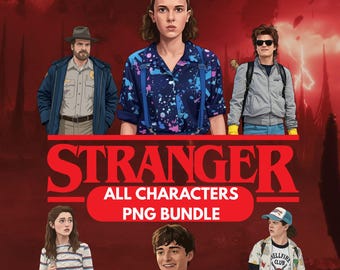 Stanger Characters PNG Clipart Bundle, Digital Download, Printable Pack ...