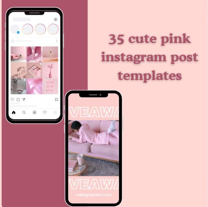 Cute Instagram Templates | Pastel Aesthetic IG Posts | Editable Small ...