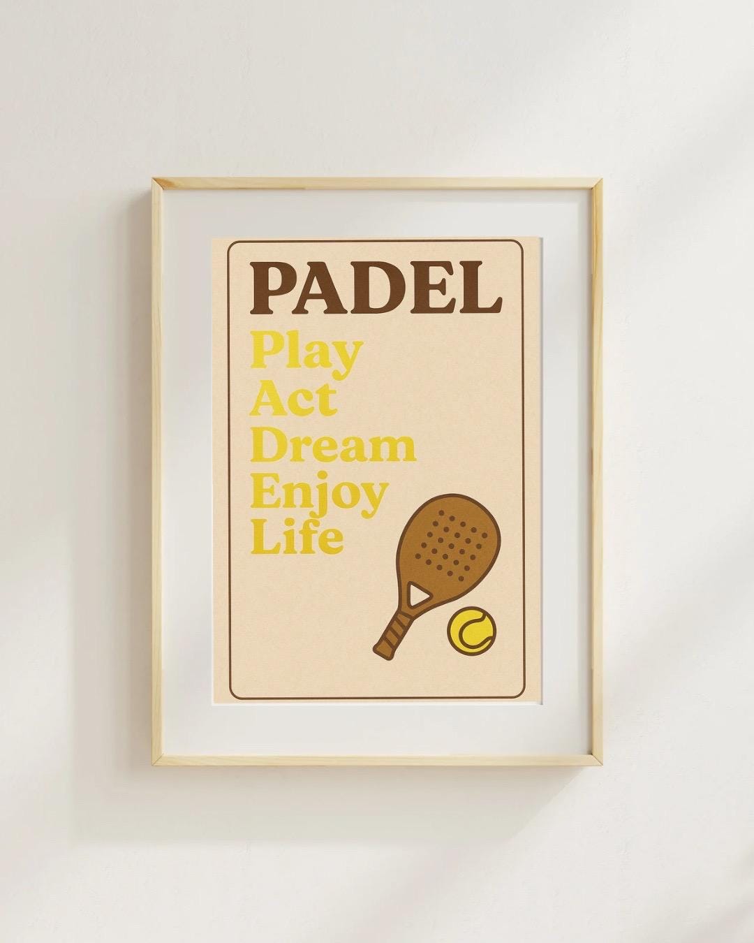 Retro Padel Poster | Sports Illustration | Padel Lovers Gift | Game ...