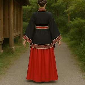 Elegant Kimono Robe - Traditional Long Sleeve Japanese Yukata - Etsy