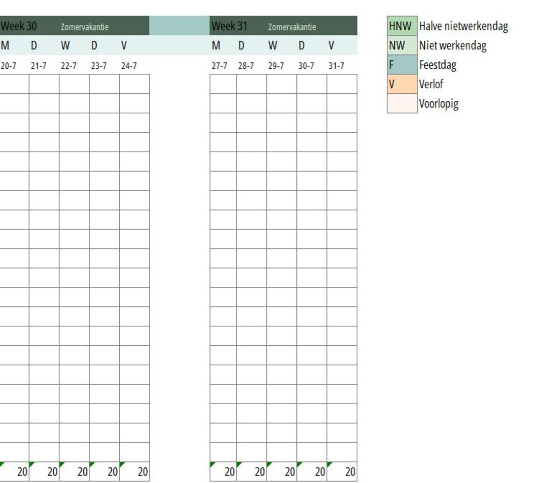 2026 Leave Schedule Including Total Number of Employees – Excel ...