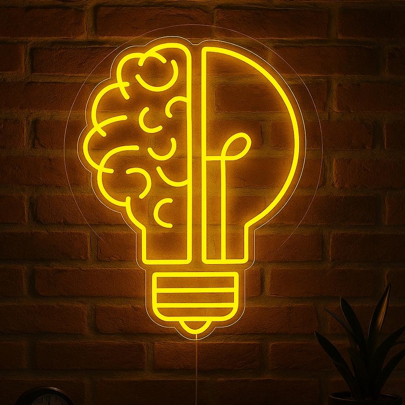 Neon Brain Light - Etsy