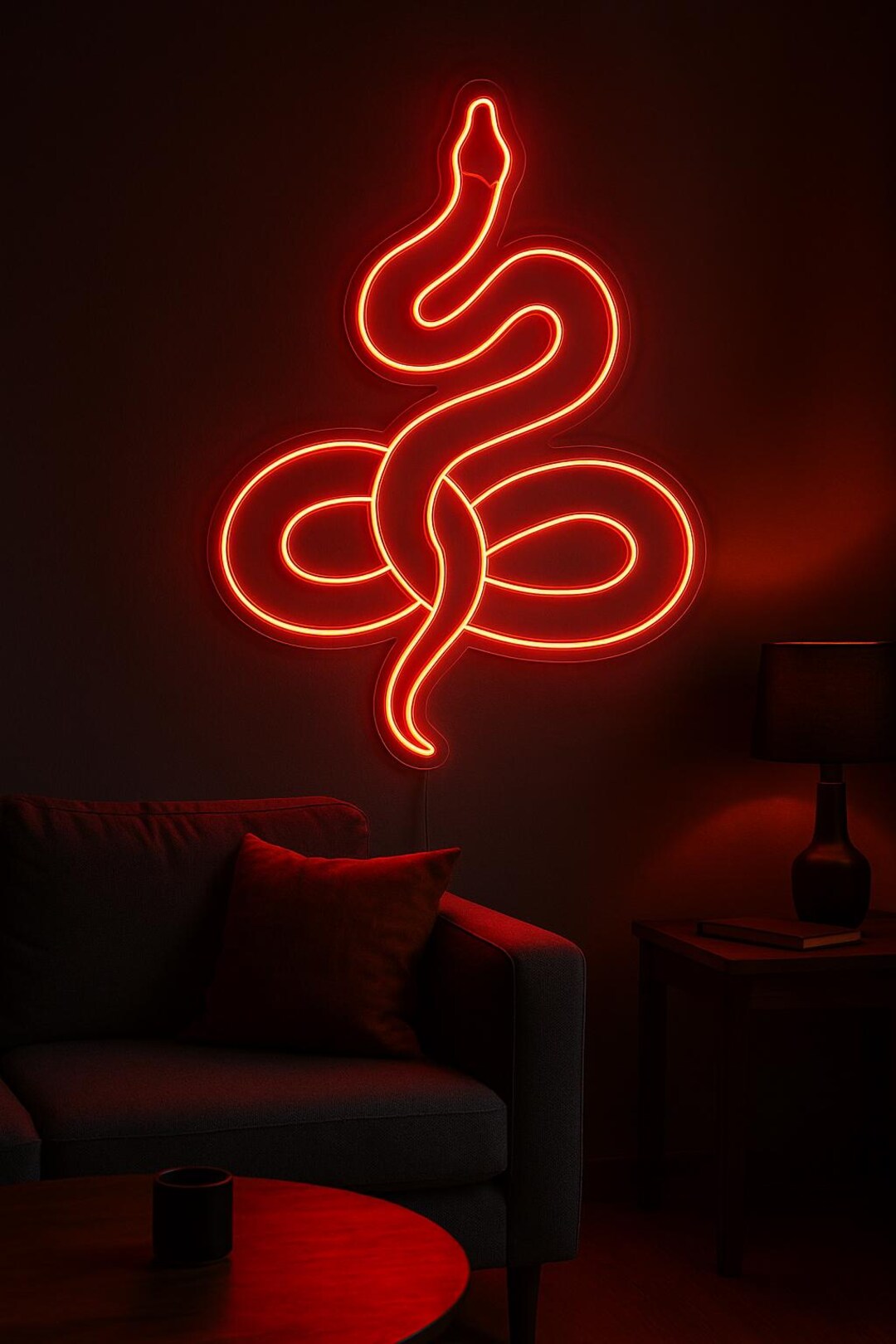 Snake Neon Sign • Serpent LED Wall Light • Modern Neon Artwork for ...