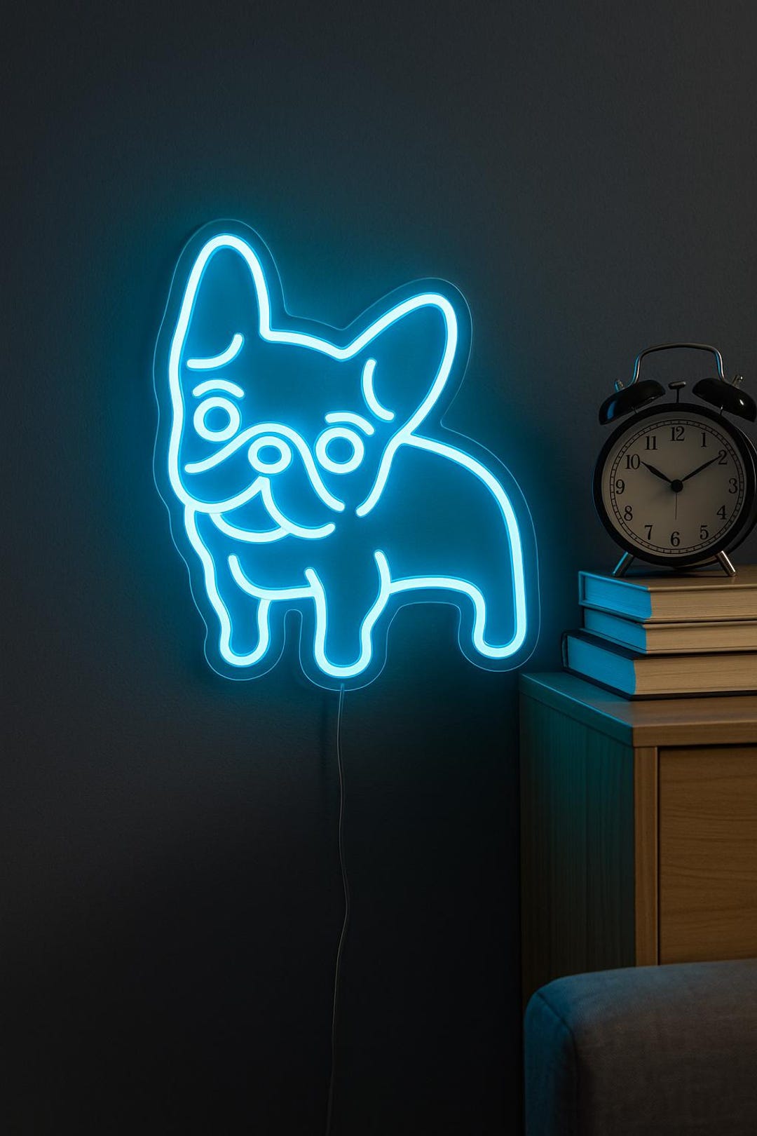 French Bulldog Neon Sign • Frenchie LED Wall Art • Cute Dog Neon Light ...