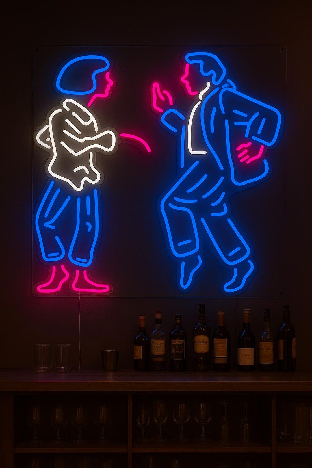 Dancing Couple Neon Sign – Retro LED Light for Dance Studio, Bar, or ...