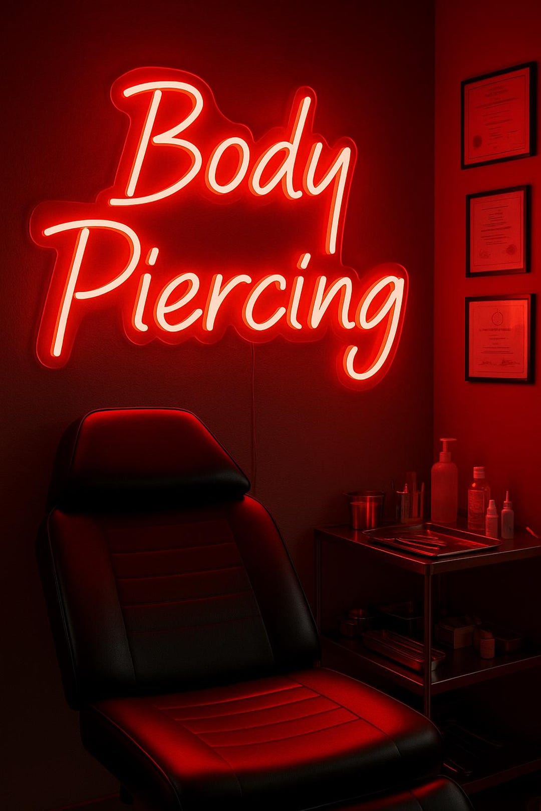 Body Piercing Neon Sign LED Wall Light Piercing Studio Sign Tattoo Shop ...