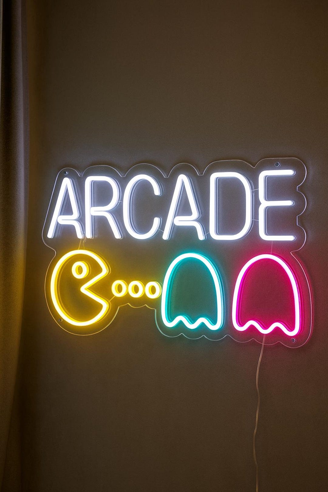 Arcade Neon Sign – Handmade Retro Wall Light for Game Room, Gamer Decor ...
