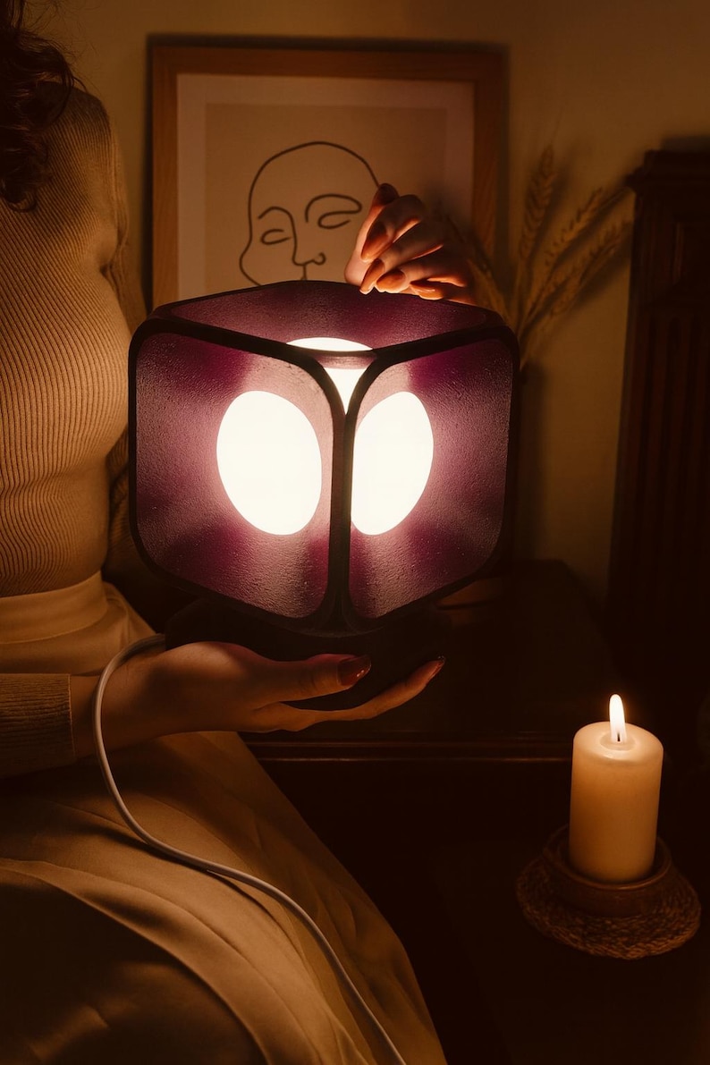 Sculptural Table Lamp: Minimalist Geometric Abstract Lighting - Etsy